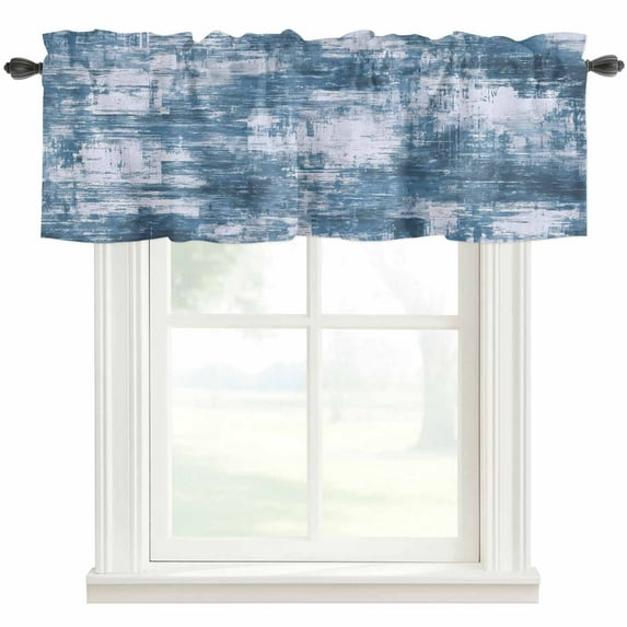Blue Valances for Windows Modern Abstract Gradient Blue Geometric ...