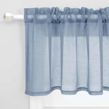 Blue Valances for Windows,Sheer Valance Curtains for Kitchen Living ...