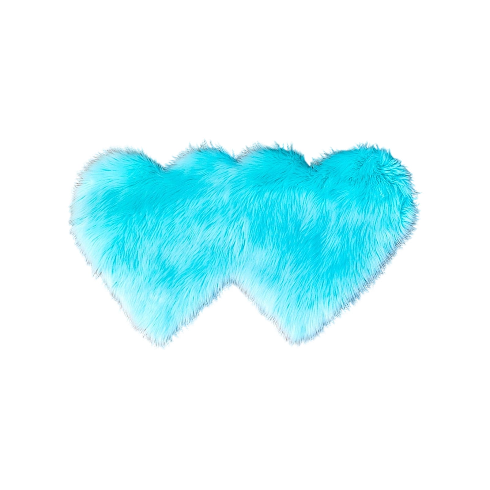 Blue Valentine’S Day Heart Shaped Plush Rug Mat 35X70Cm, Non-Slip Floor ...