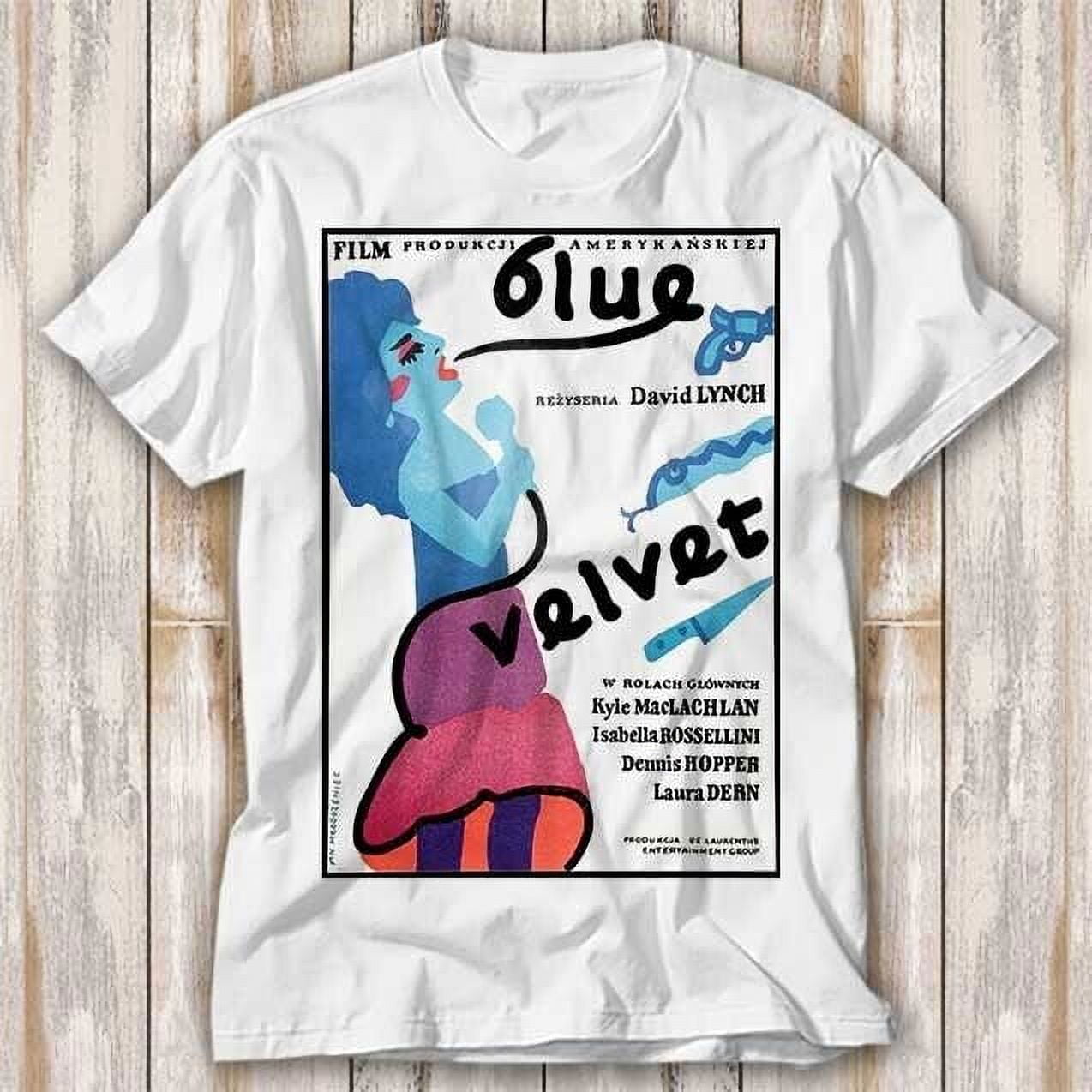 Blue Velvet 80s Cult Movie Polish Poster David Lynch T Shirt Top Tee ...