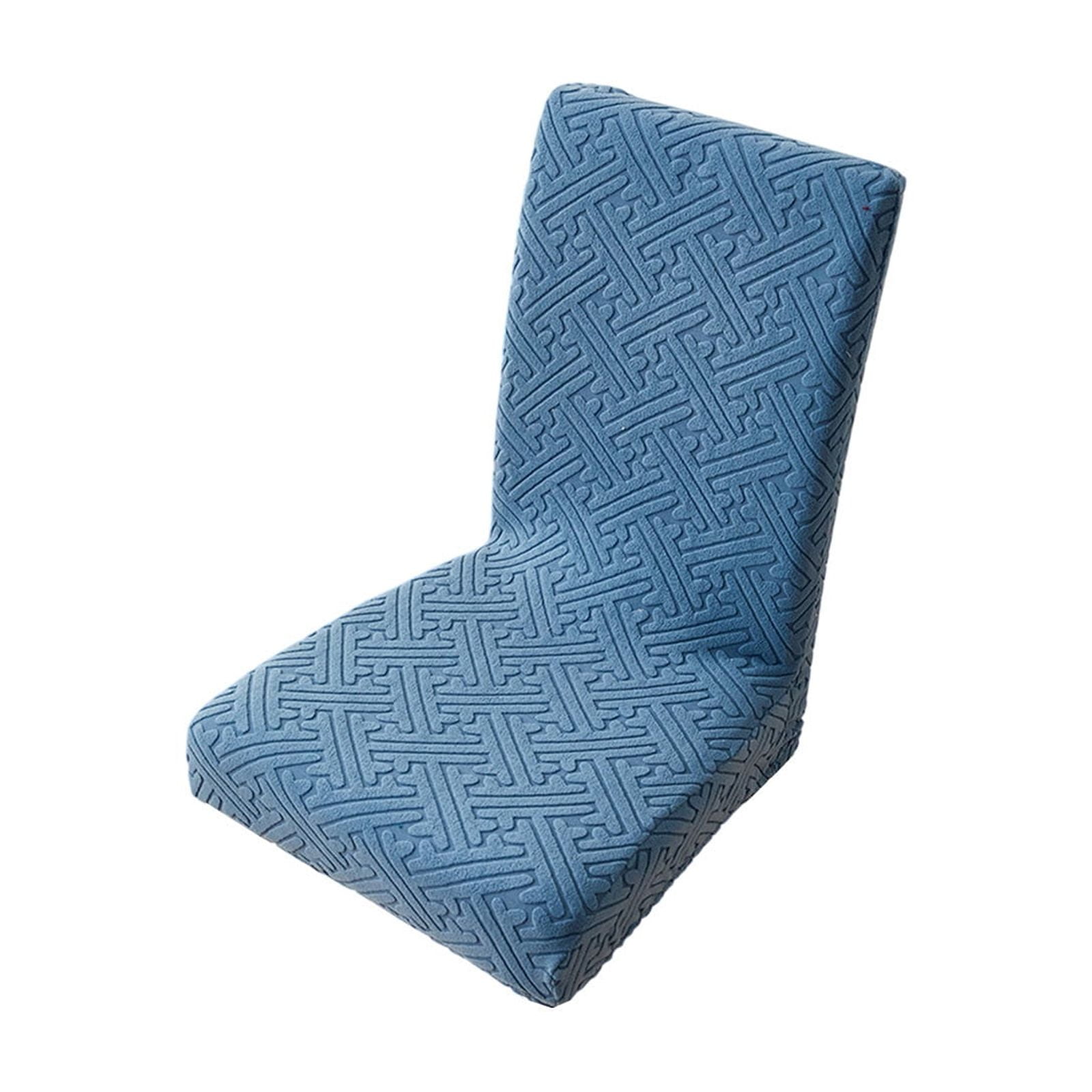 Blue Velvet Chair Cover With Elastic Design For Various Chairs And ...