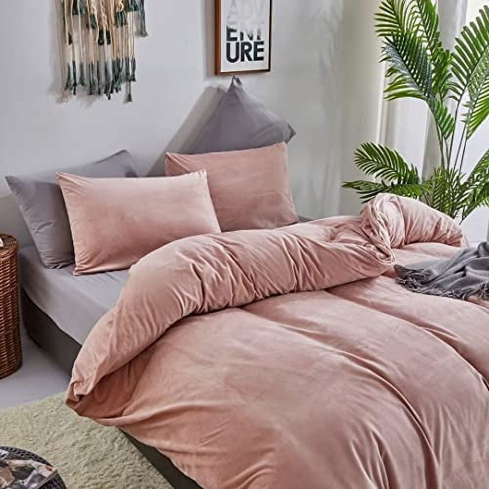 Blue Velvet Comforter Sets Queen Gradient Blue Fluffy Comforter Dark ...