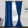 Blue Velvet Curtains 84 inches Blackout Curtains for Living Room ...