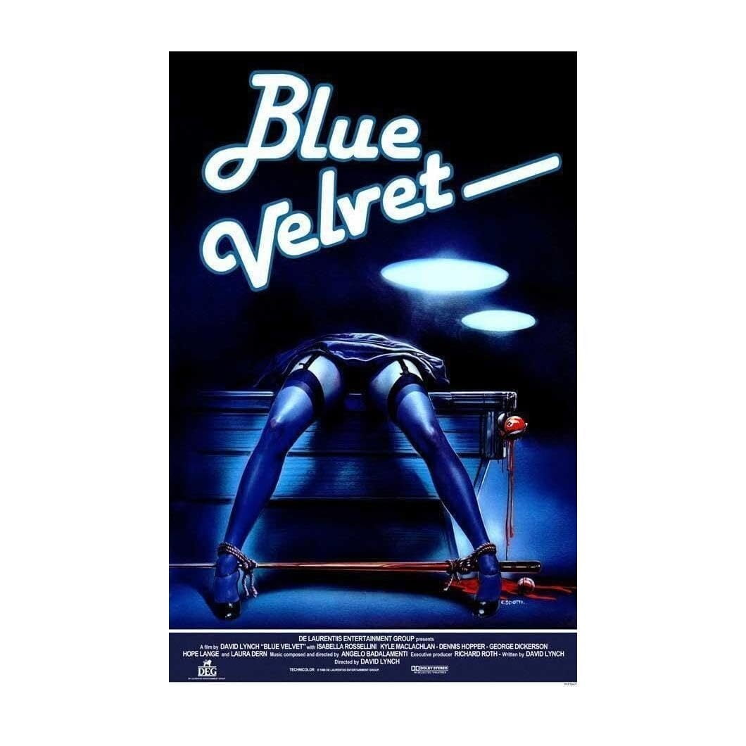 Blue Velvet Kyle MacLachlan Isabella Rossellini Movie Film Poster ...