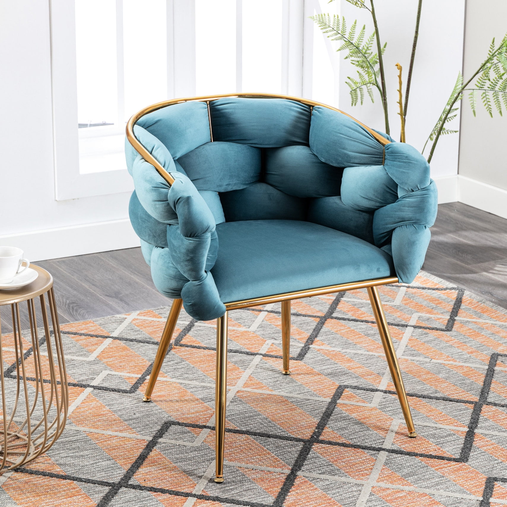 Blue Velvet Lazy Person Chair, 220 - 330lbs Weight Capacity | Simple ...