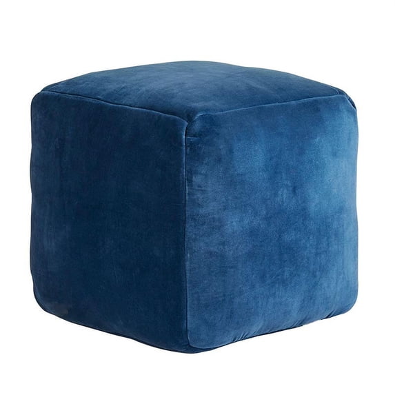 Blue Velvet Pouf - Walmart.com