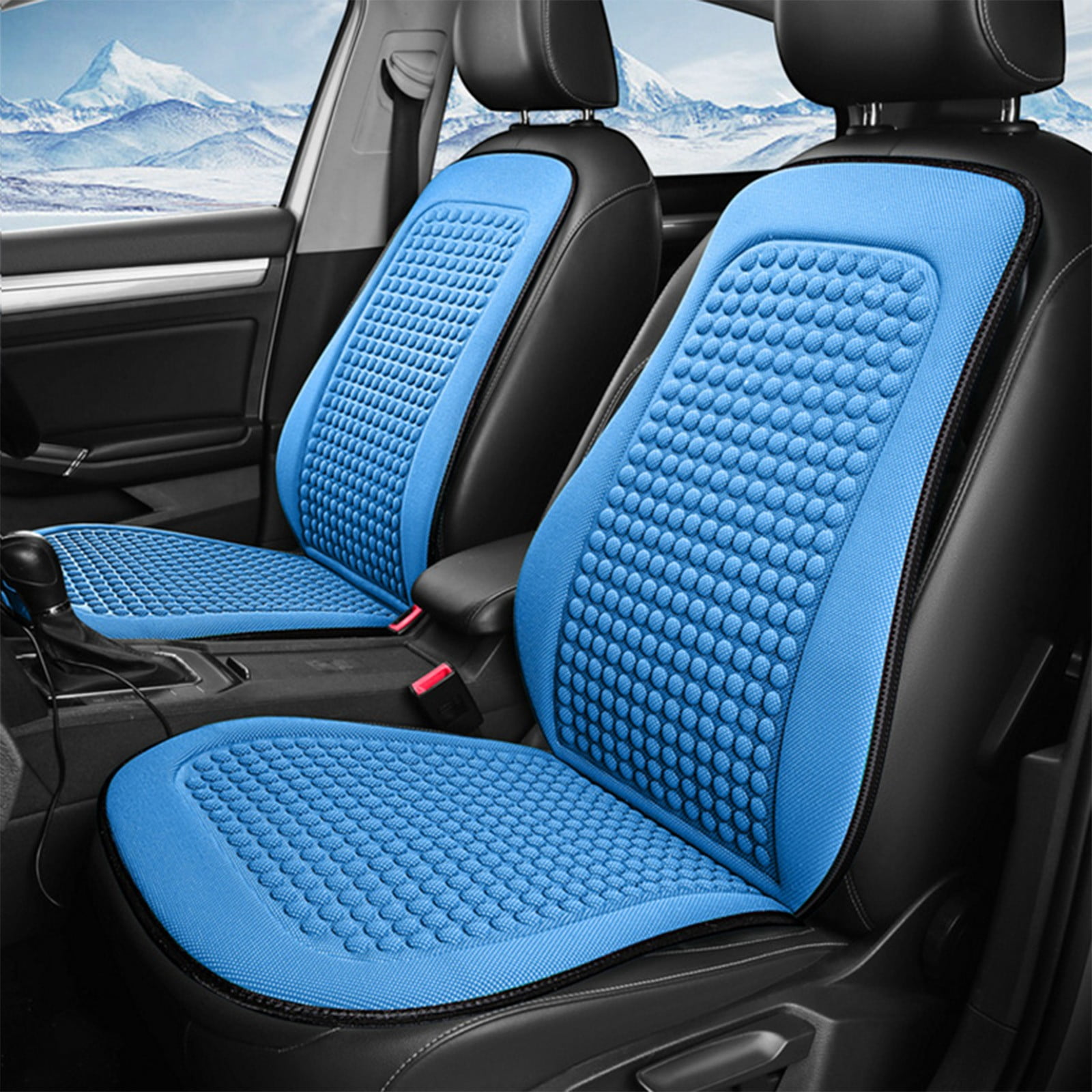 Blue Ventilated Car Seat Cushion Backrest Blue 44X18.9 Inches ...