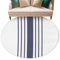 Blue Vertical Striped Large Area Rugs for Bedroom Living Room, Soft Non ...