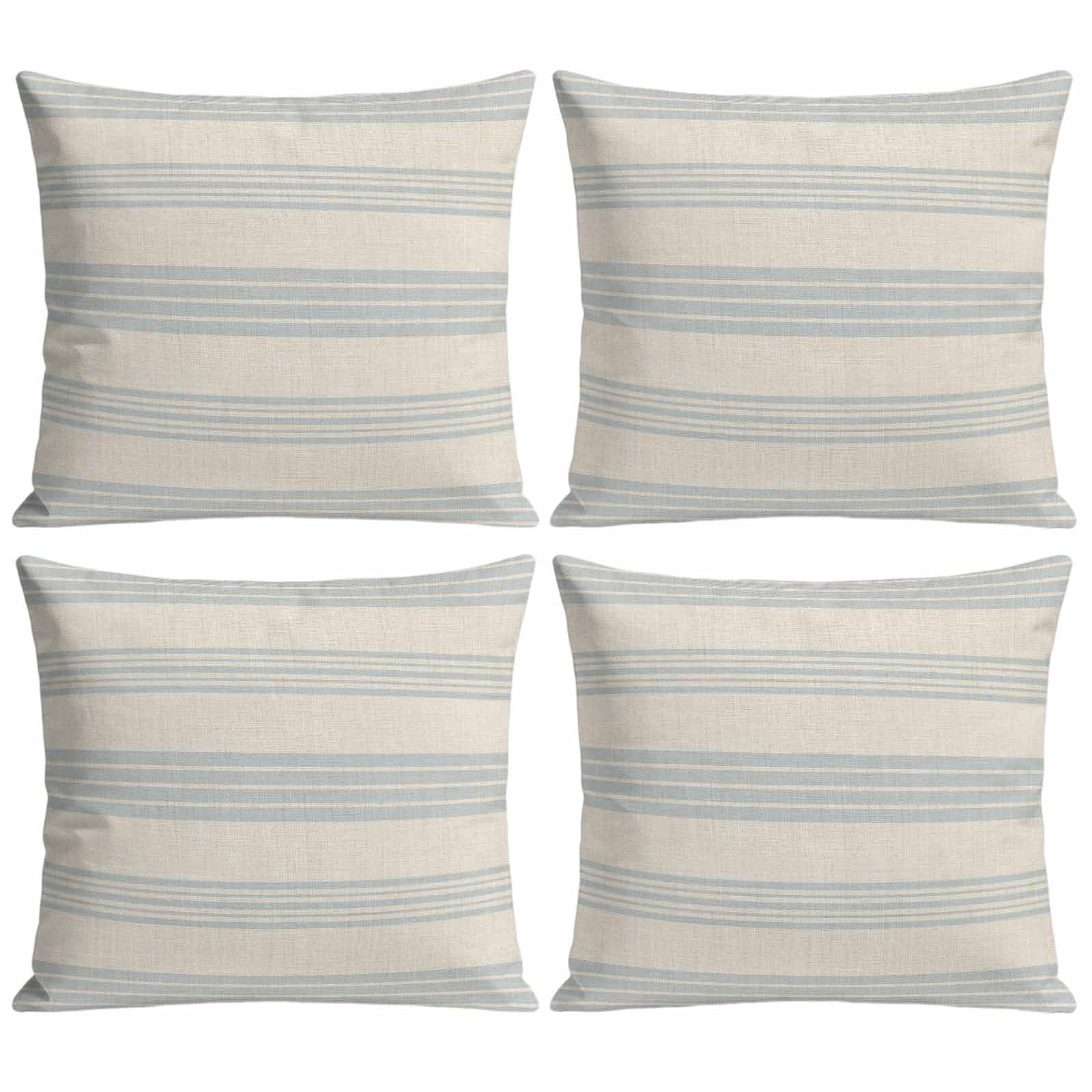 Blue Vertical Stripes Throw Pillow Covers 18 x 18 Inch Pillow Covers ...