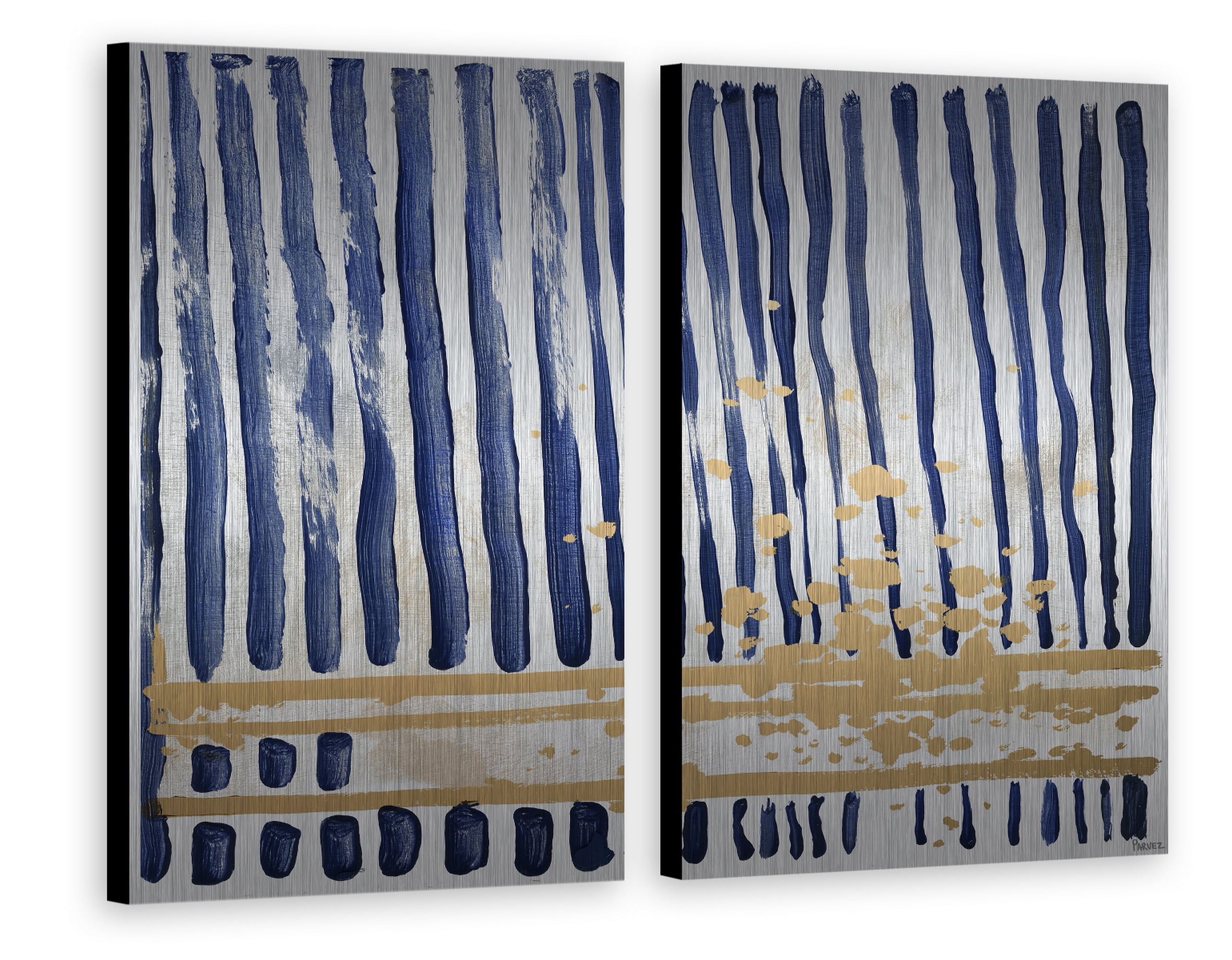 Blue Verticals Diptych - Walmart.com