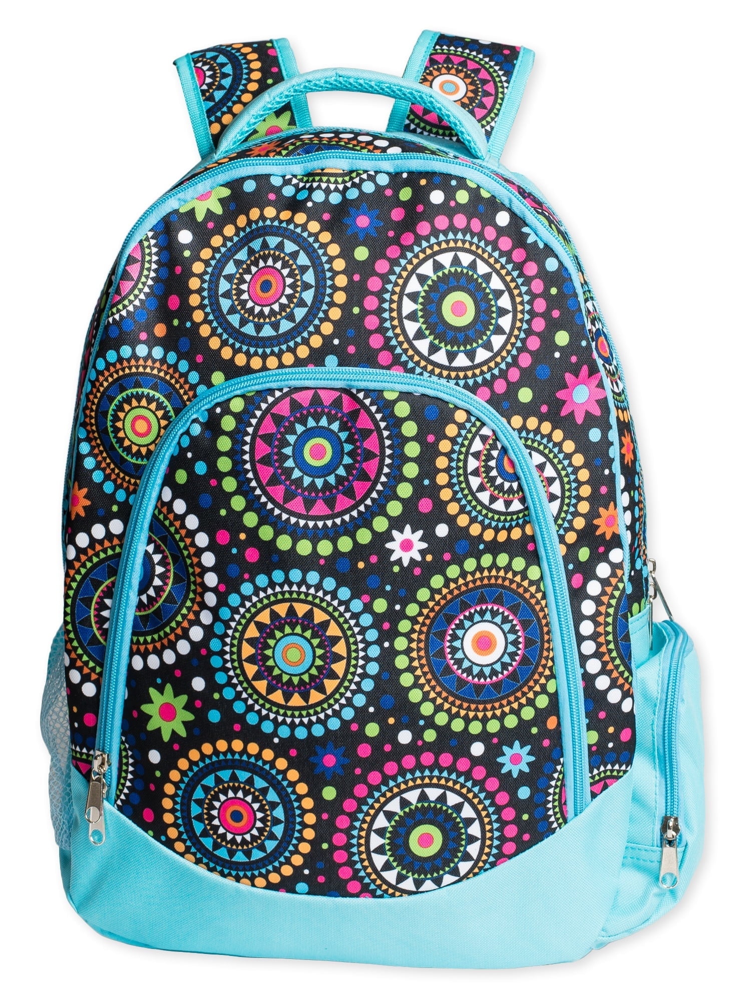 Blue Vibrant Medallion Reinforced and Water Resistant Padded Laptop ...