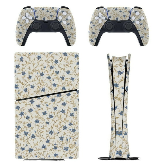 Blue Vine Harmony Console Skin Bundle for PS5 Pro Slim Disc & Digital ...