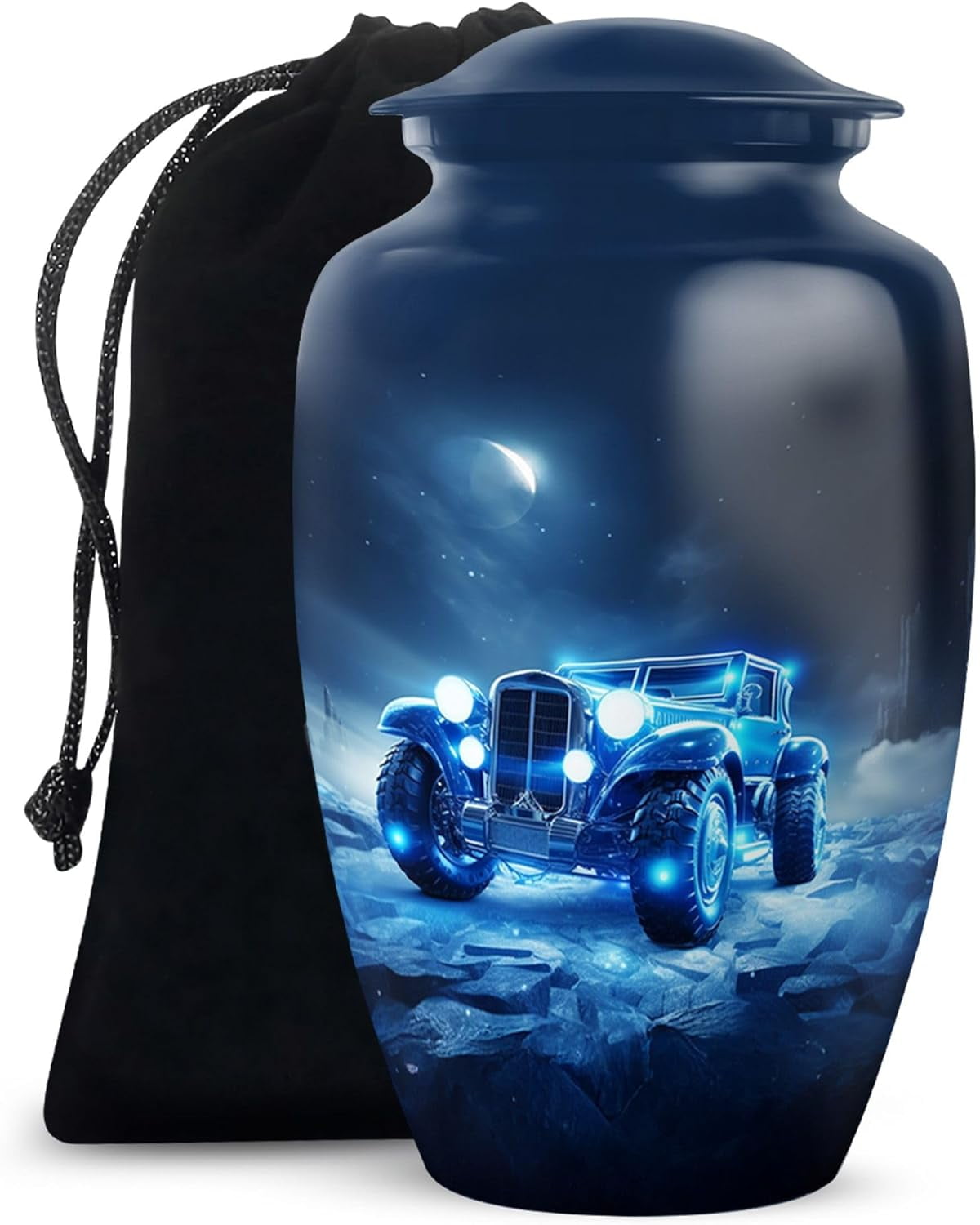 Blue Vintage Car Cremation Urns for Human Ashes Adult Female - Large ...