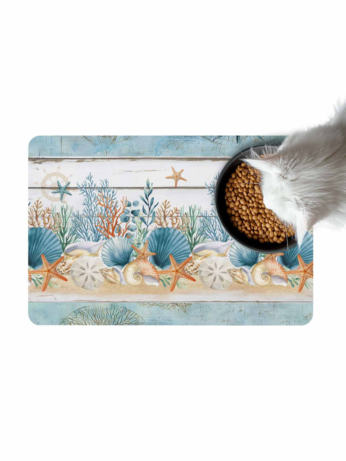 Blue Vintage Coastal Doormat Non Slip Diatomaceous Earth Door Mat ...