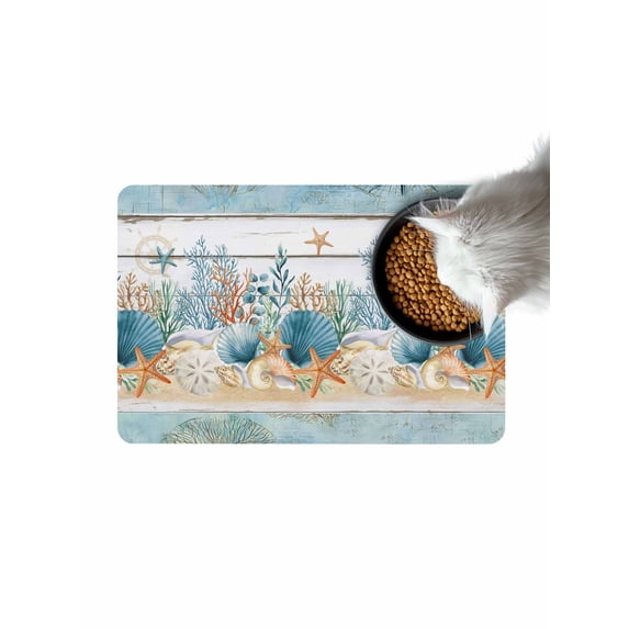 Blue Vintage Coastal Doormat Non Slip Diatomaceous Earth Door Mat ...