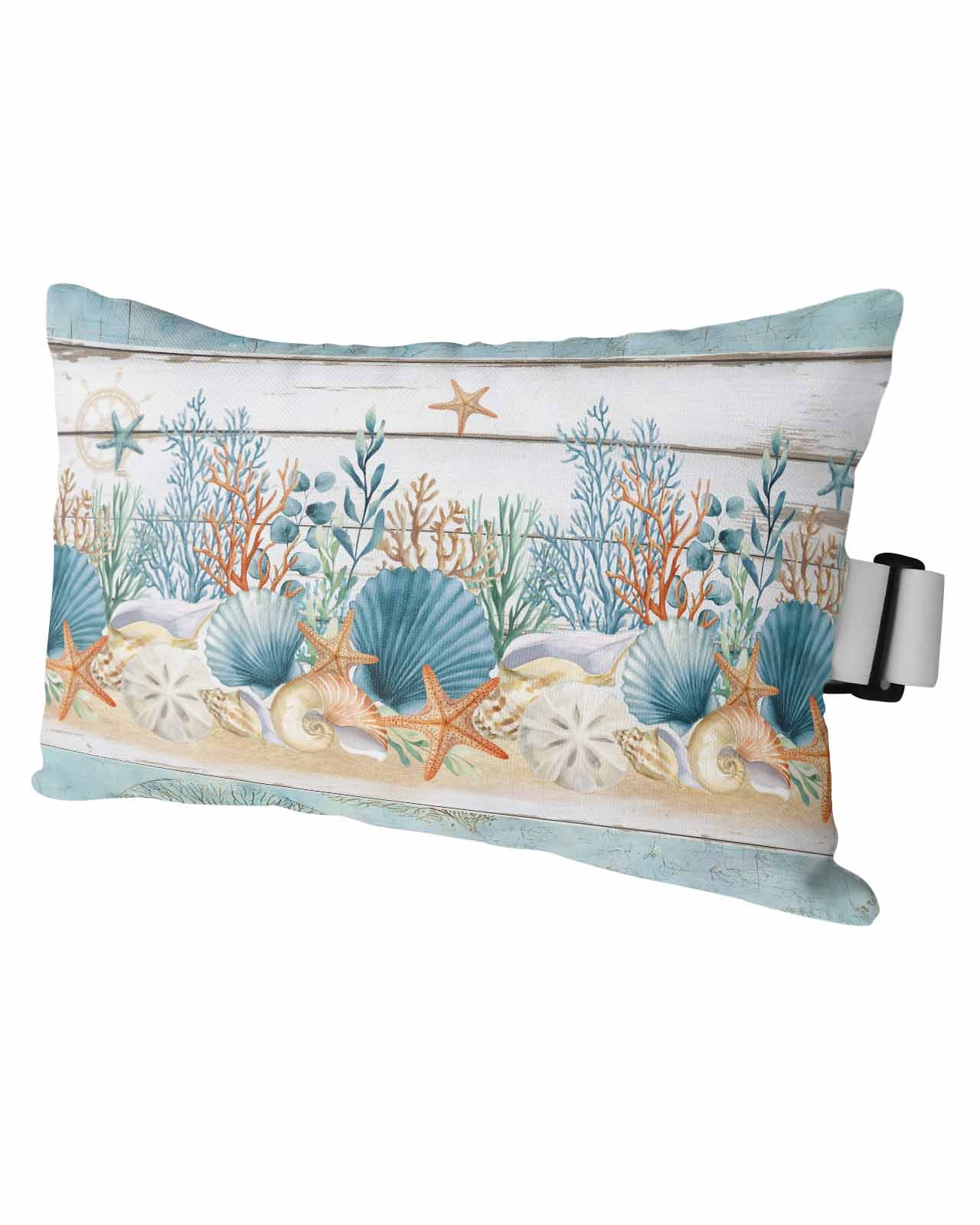 Blue Vintage Coastal Outdoor Head Resting Pillows with Insert Summer ...