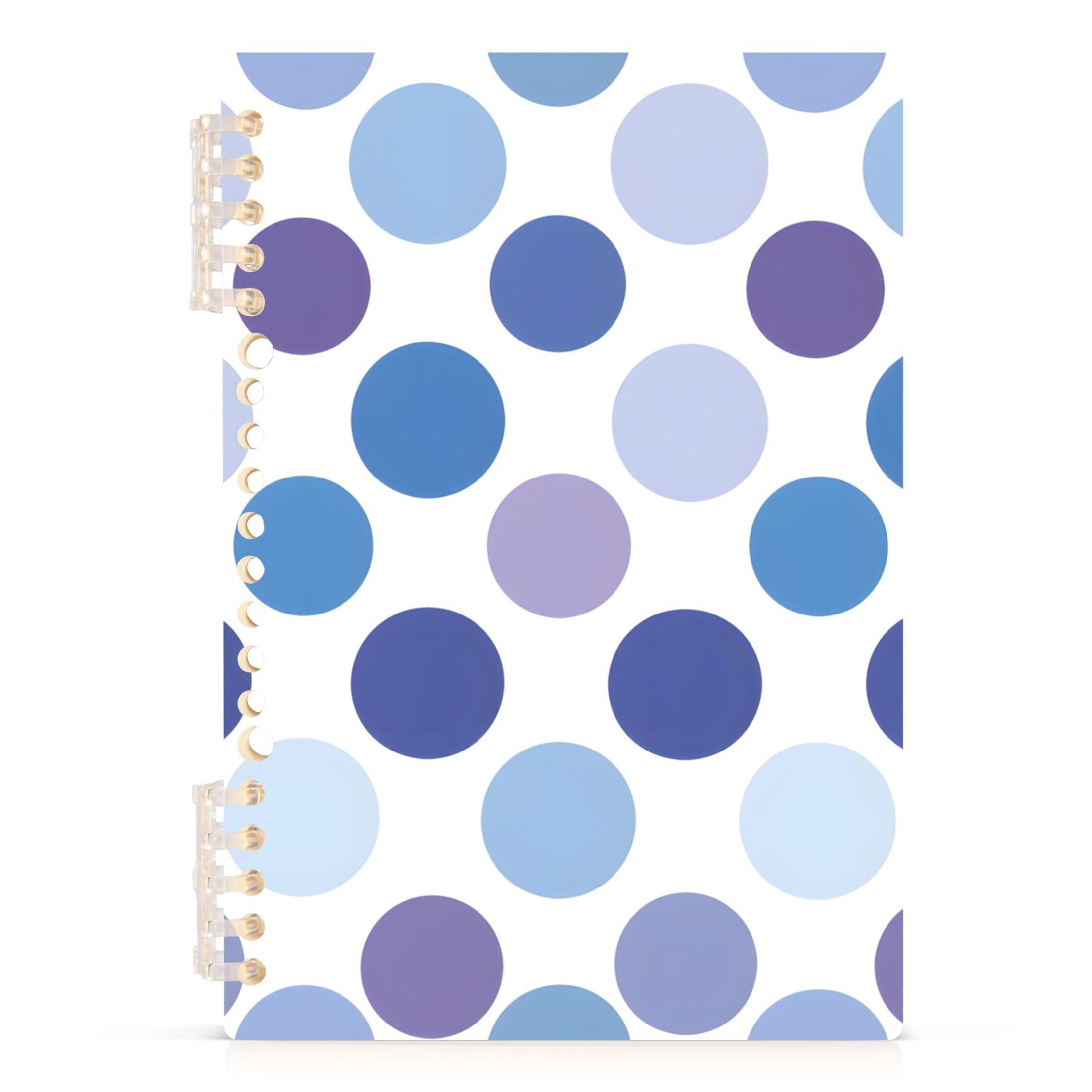 Blue Violet White Dots Spiral Notebooks 60 Sheets 120 Pages A5 Journal ...