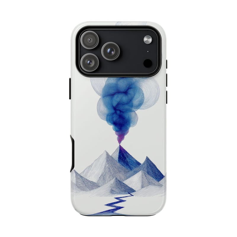 Blue Volcano Radiant Spiral Mountain Case 17 16 15 14 13 12 11 Pro Max ...