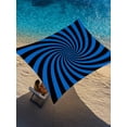 Blue Vortex Sun Shade Sail 12' x 16', Abstract Navy Blue Black Lime ...