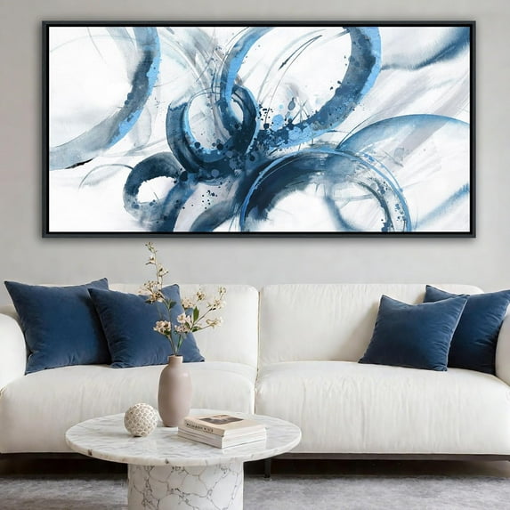 Blue Wall Art Abstract Wall Decor Pictures for Living Room Wall ...