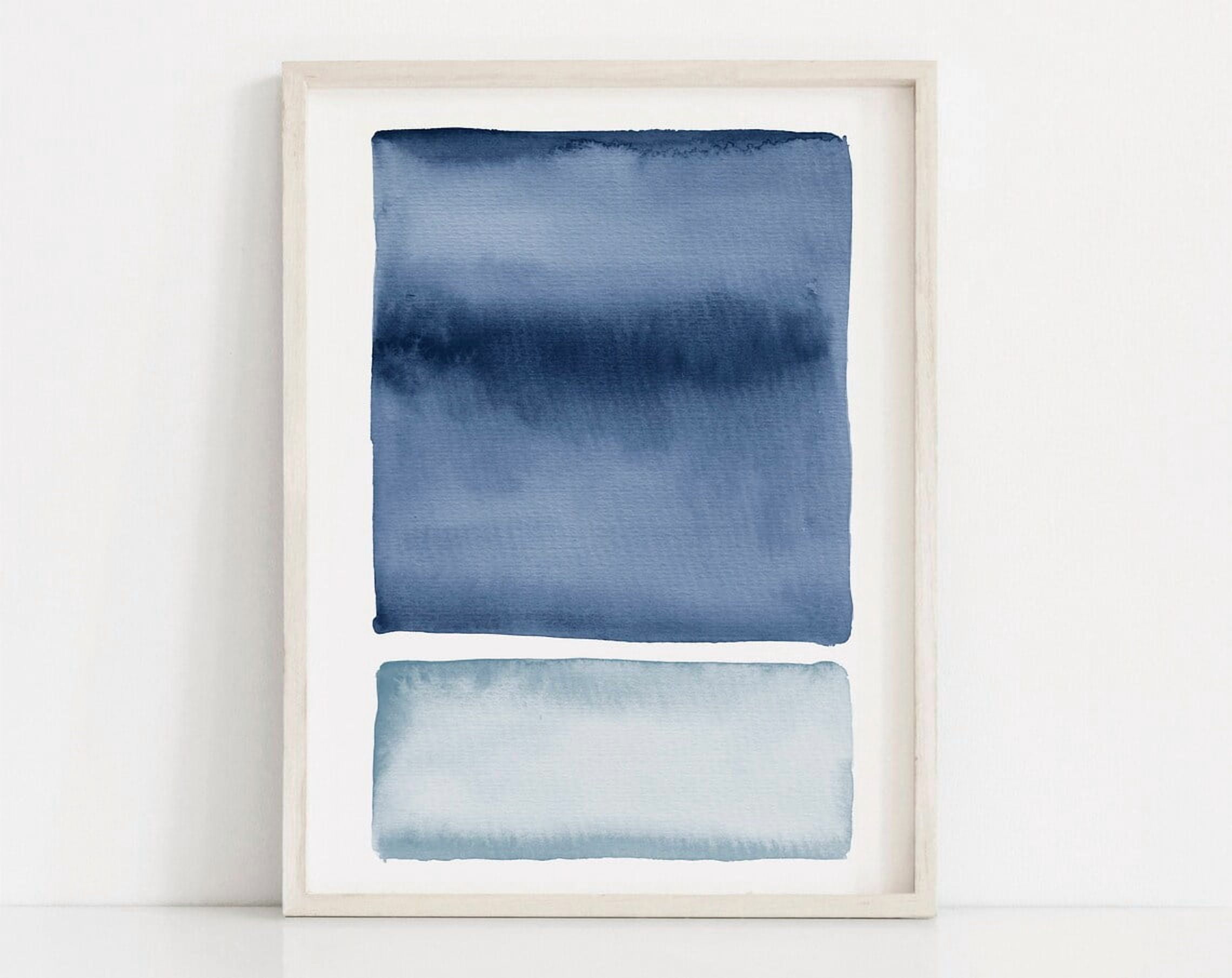 Blue Wall Decor Abstract Print Abstract Art Navy Blue Print Living Room ...