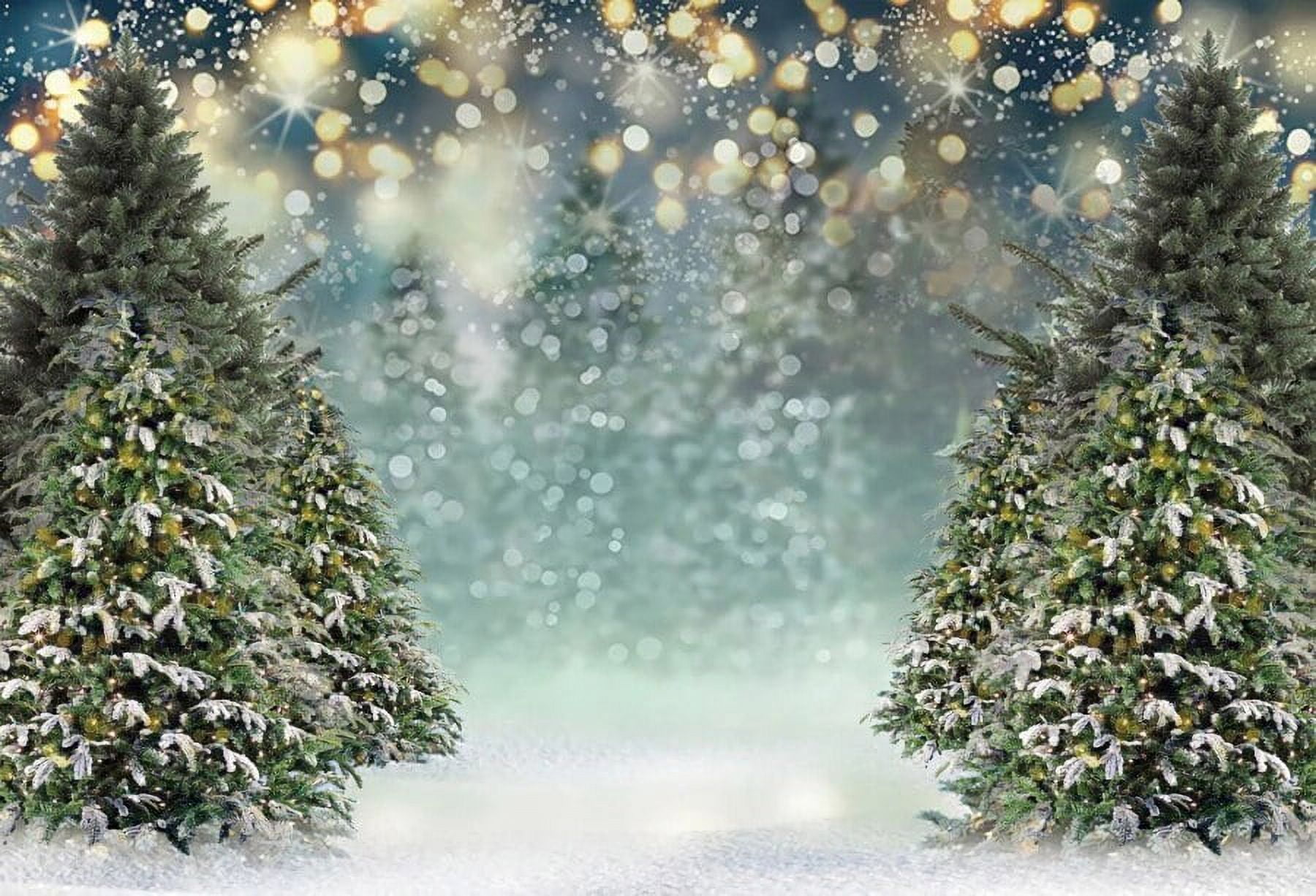 Blue Wall Light Bokeh Christmas Tree Photography Backdrops Photo ...