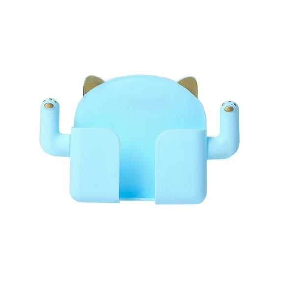 Blue Wall Mounted Phone Holder, Tv Remote Control Storage Rack, Bedside ...