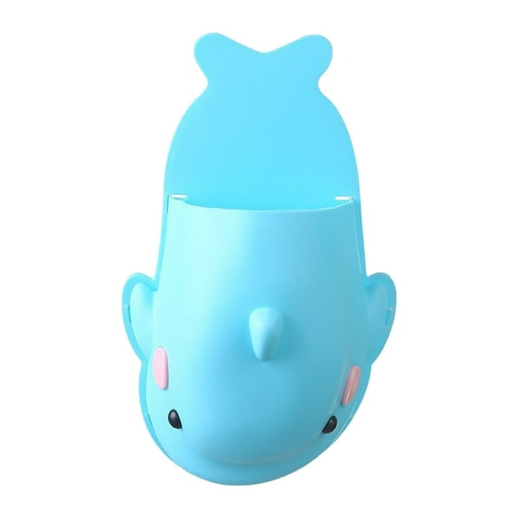 Blue Wall Mounted Toothbrush Holder With Transparent Design And Pull ...