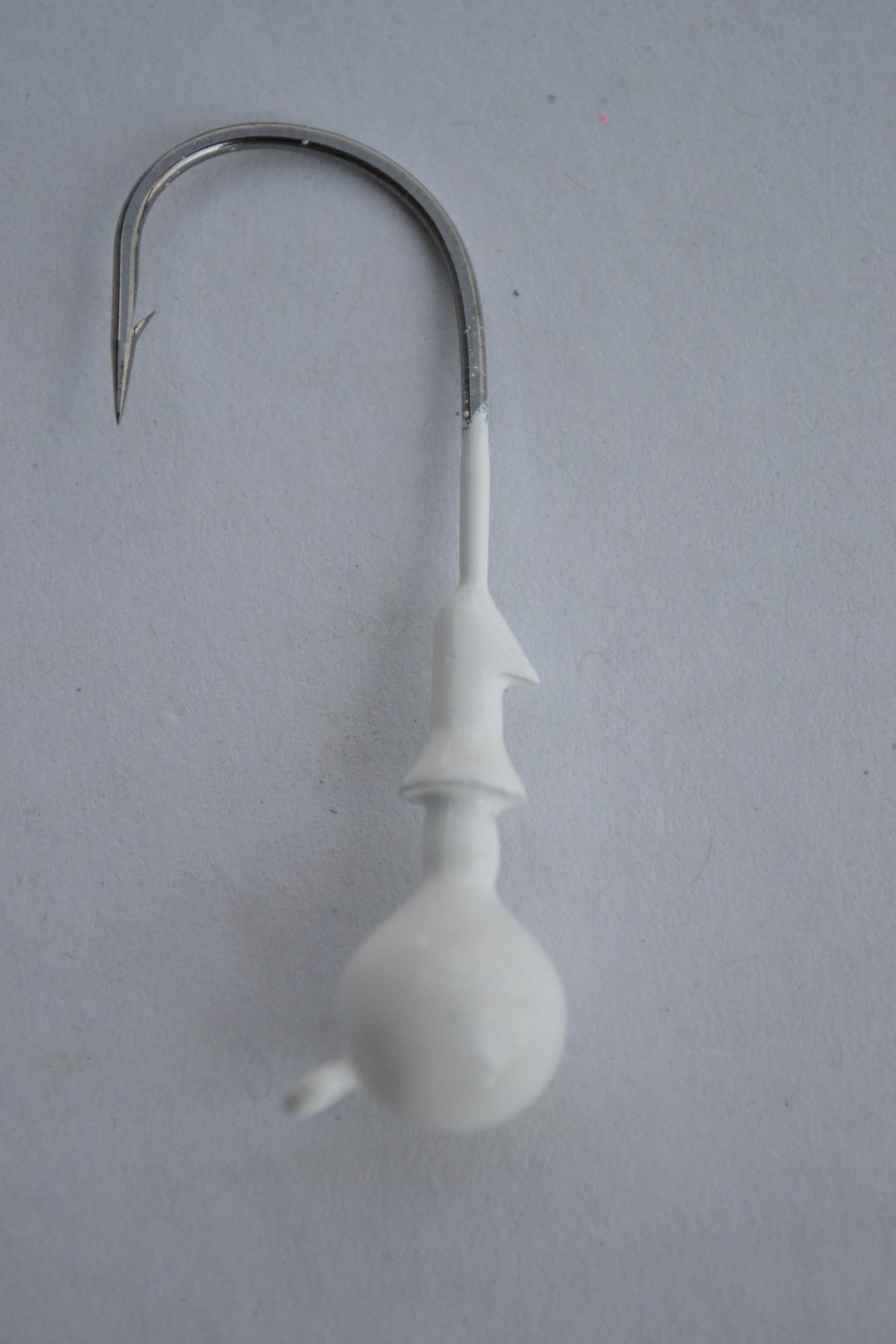 Blue Water Candy 23914 Cross Eyed Ball Jighead 3/16 oz White 5 Per Pack ...