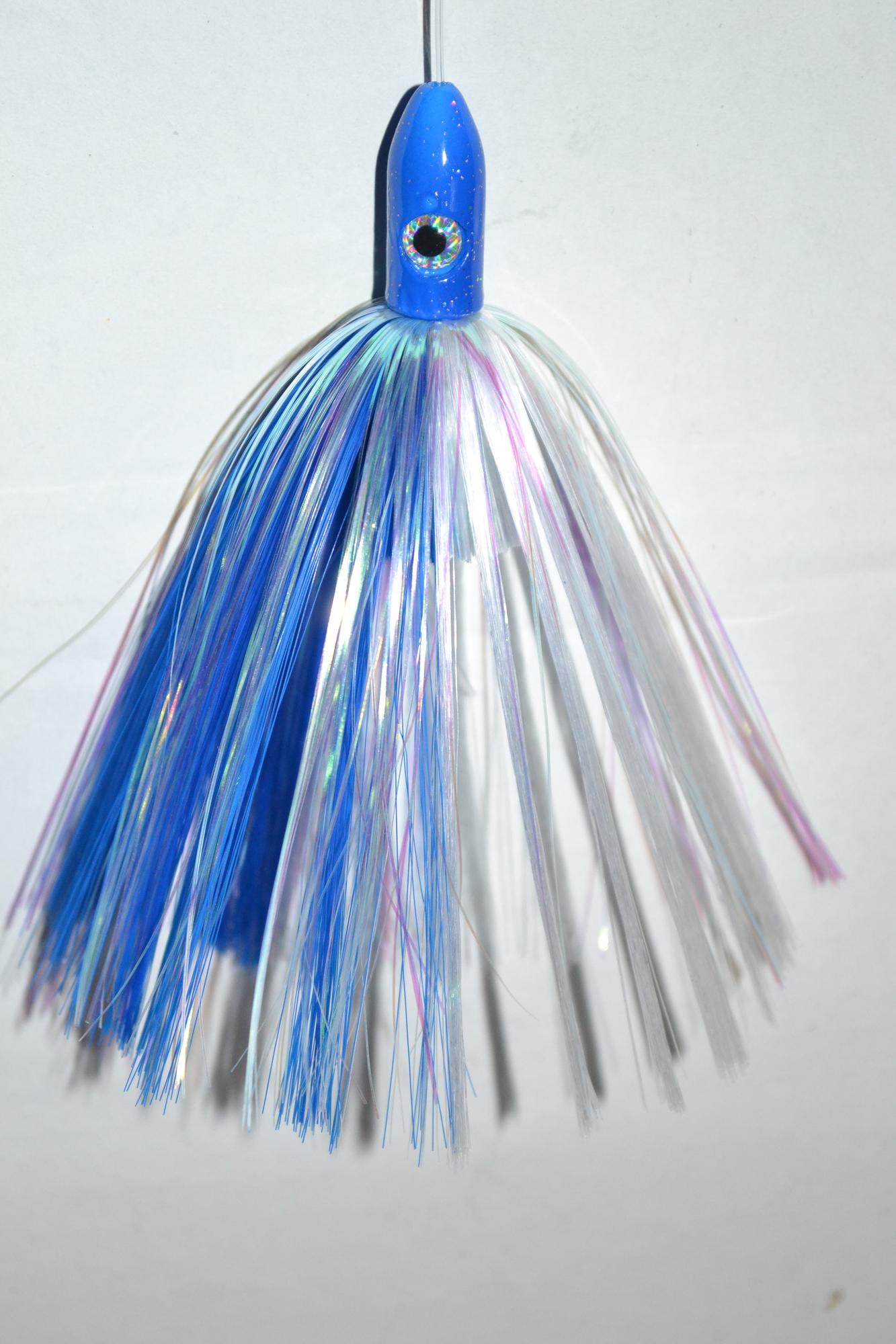 Blue Water Candy 52007 Mini Jag, 6" 5/8 oz, Blue/White Skirt/Blue Head ...