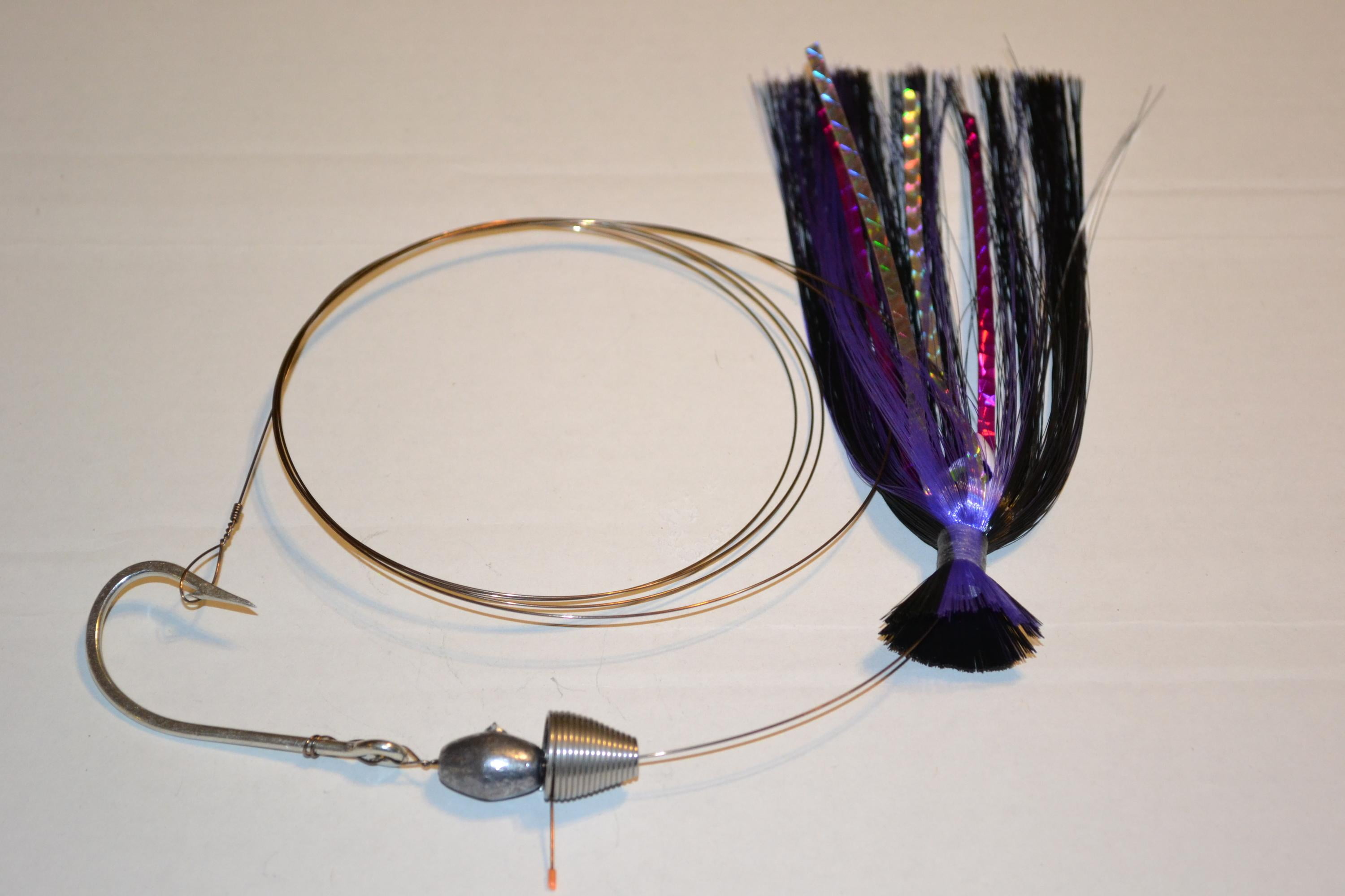 Blue Water Candy Ballyhoo Rig, 1oz, Purple/Black - Walmart.com