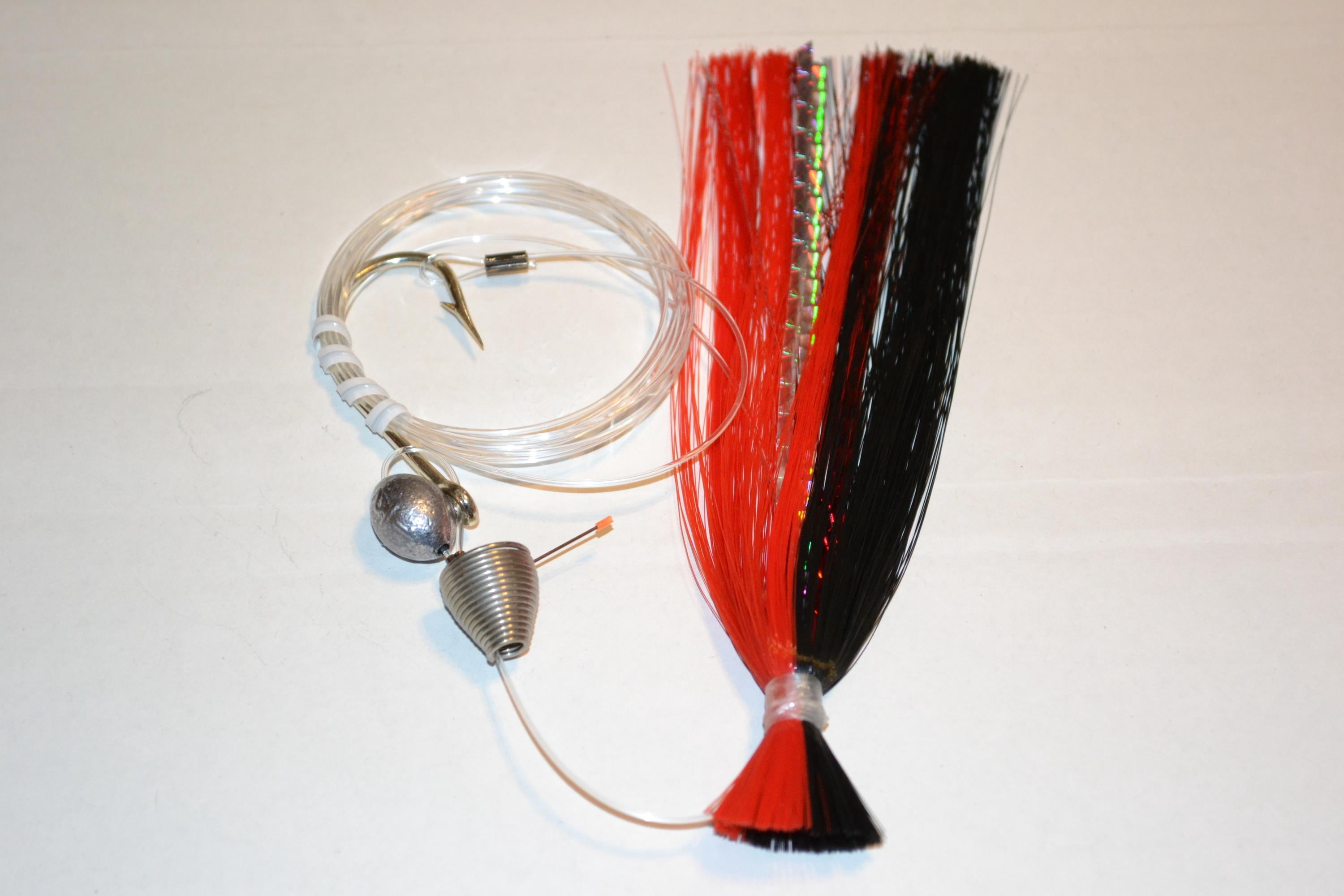 Blue Water Candy Ballyhoo Rig with 100-Pound Mono Line, Size 7/0, Red ...