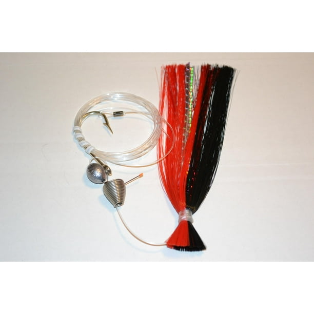Blue Water Candy Ballyhoo Rig with 100-Pound Mono Line, Size 7/0, Red ...
