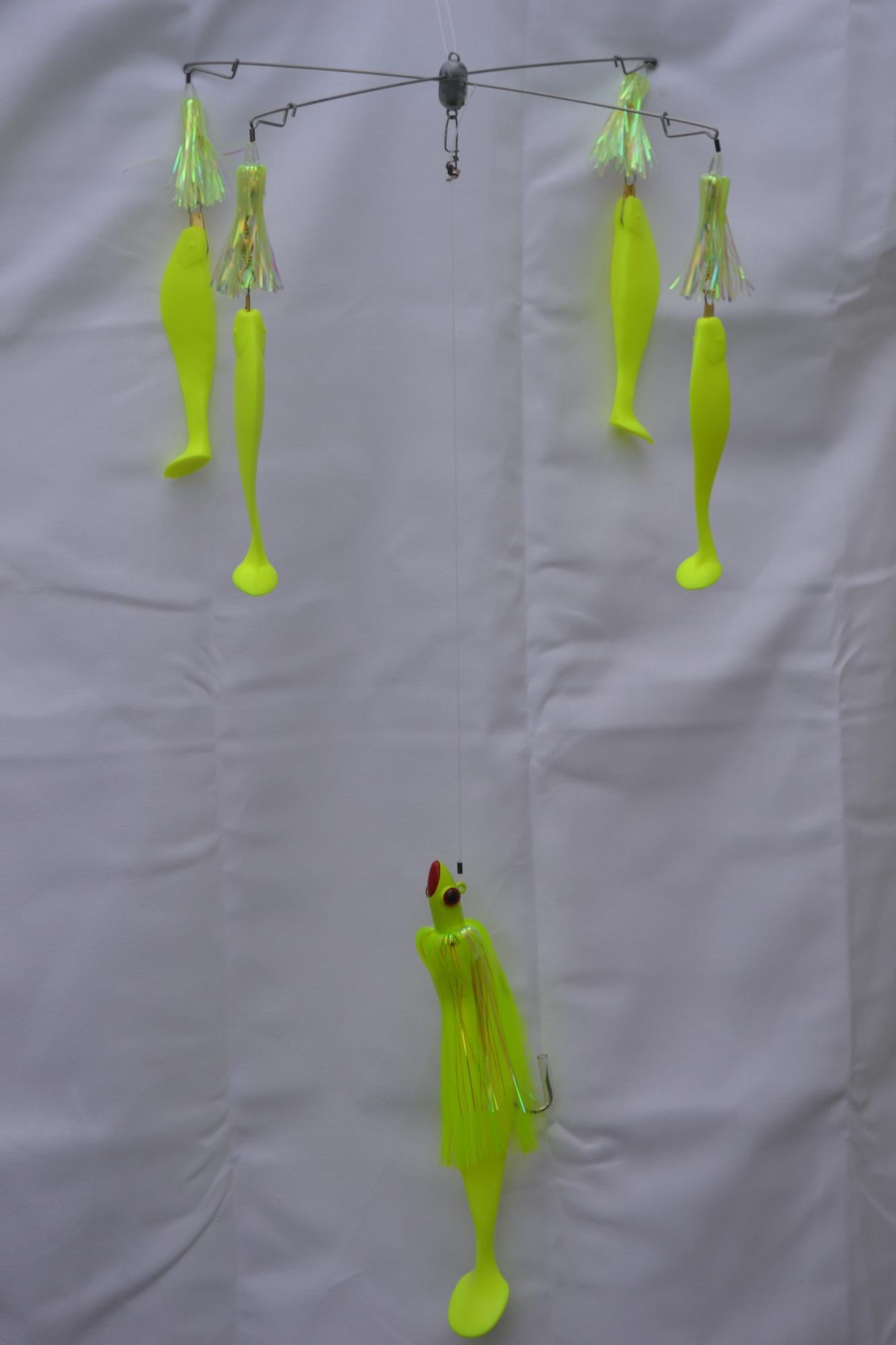 Blue Water Candy Striperbrella Fishing Rig, 6"/9", 4oz, Chartreuse ...