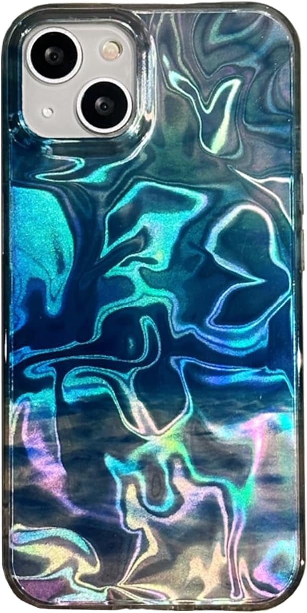 Blue Water Ripple Holographic Phone Case Compatible with iPhone 12 Pro ...