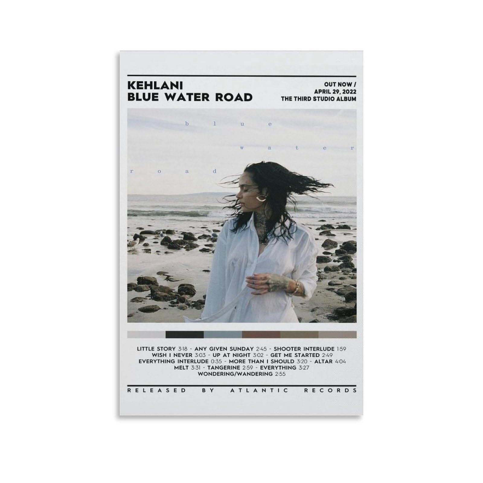Blue Water Road Kehlani Canvas Poster Bedroom Decoration Landscape ...