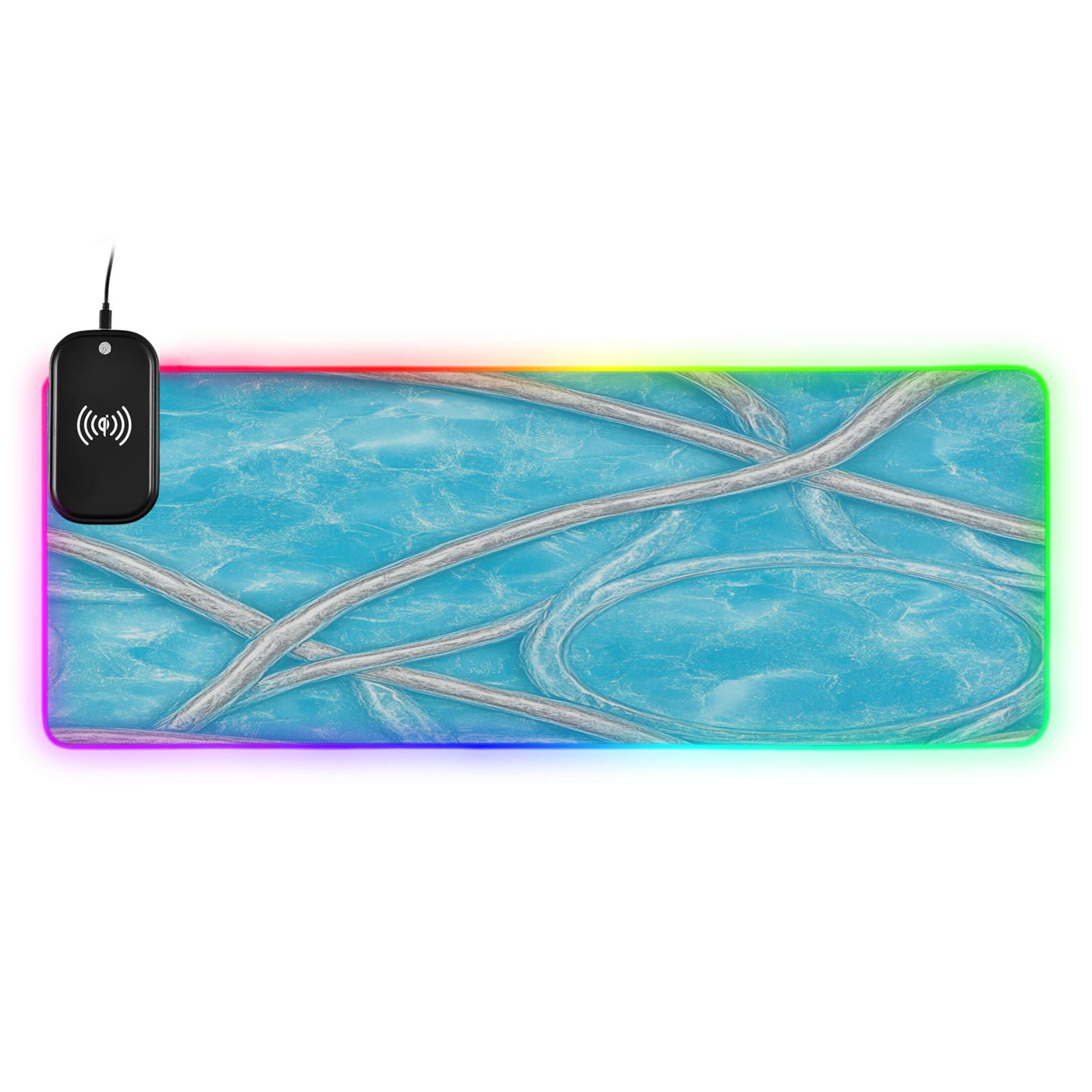 Blue Water Surface Pattern Large RGB Gaming Mouse Pad with Fast ...