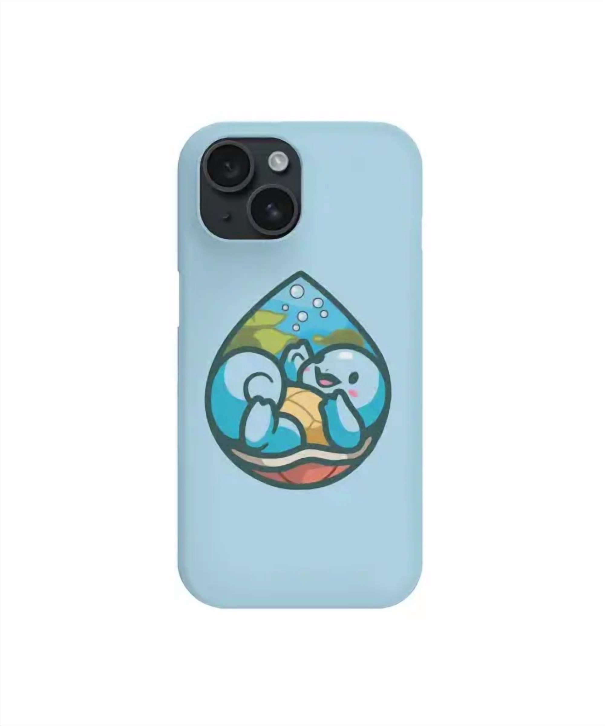 Blue Water Turtle Cute Ocean Animal Phone Case for iPhone 16 15 14 13 ...