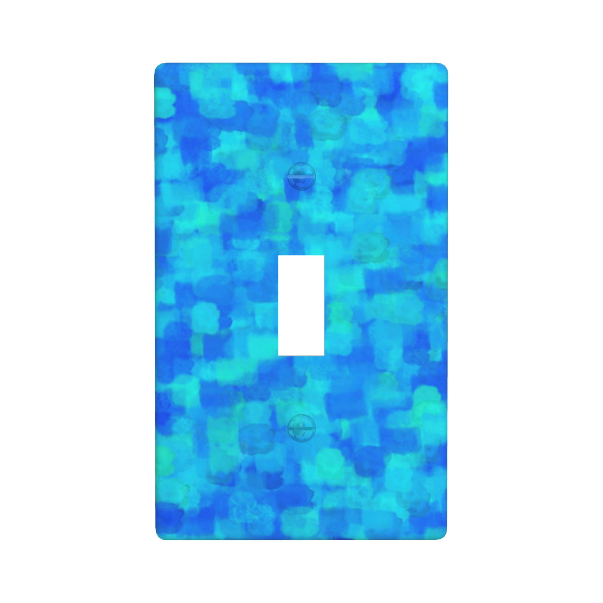 Blue Watercolor Background Single Toggle Light Switch Plate Decorative ...