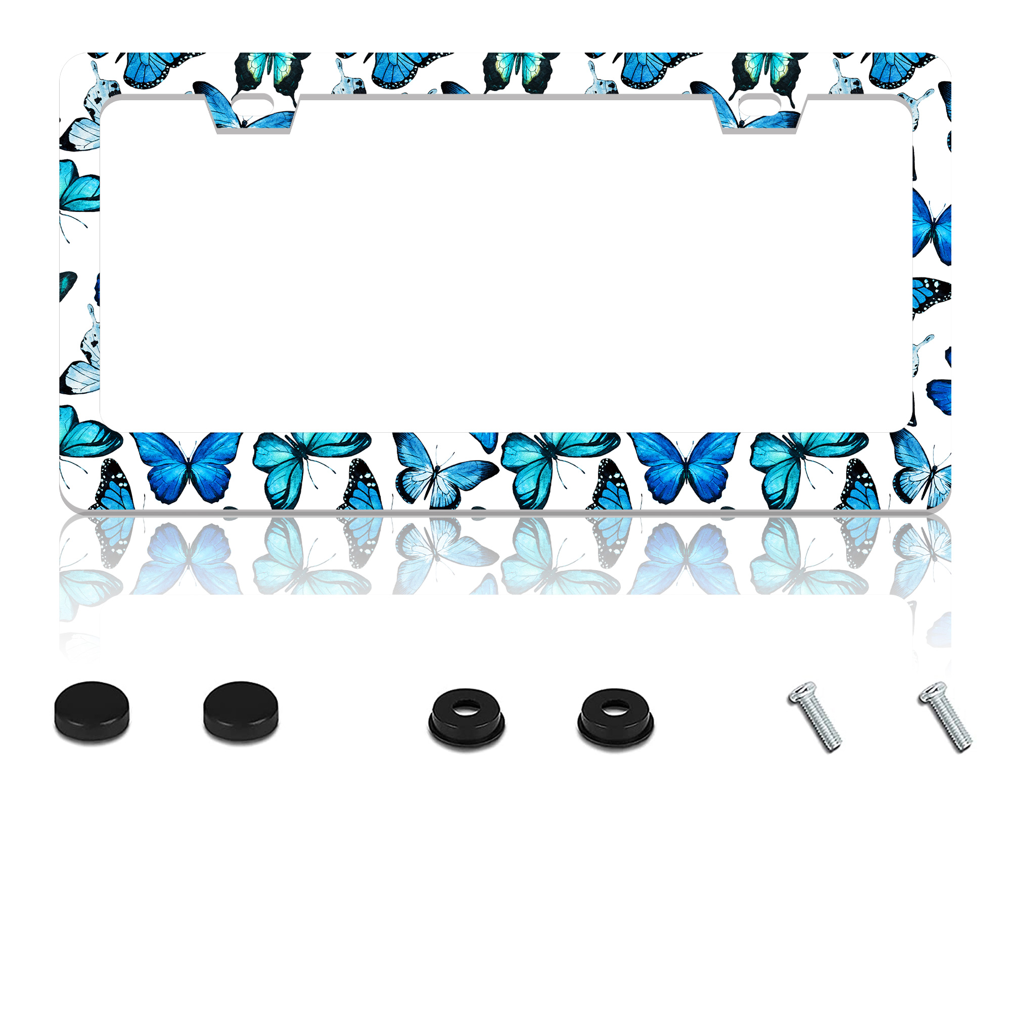 Dragonflies Blue License Plate Tag Frame, Multiple Colors - Walmart.com
