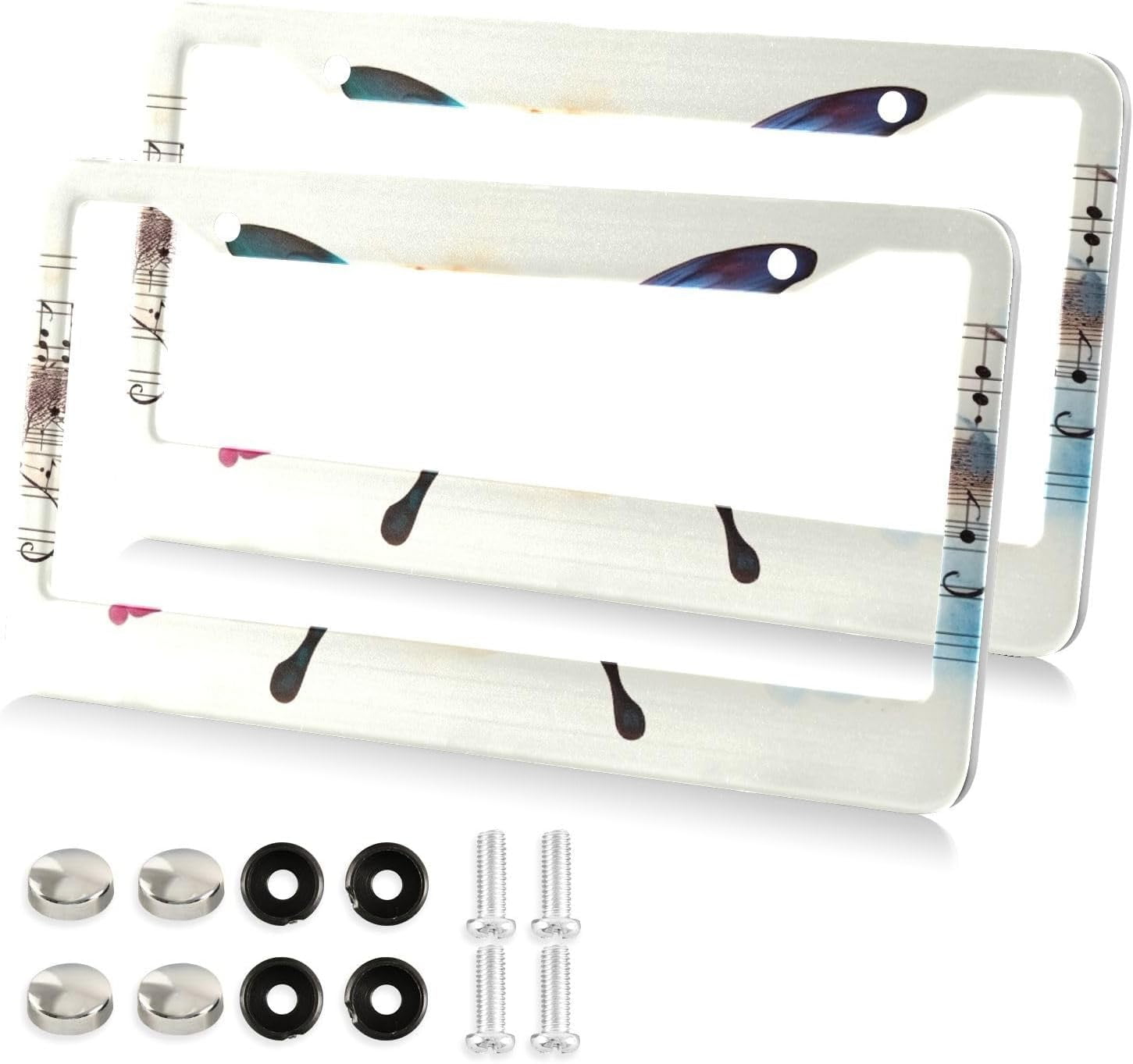 Blue Watercolor Butterfly License Plate Frame, Aluminum Car Tag Frames ...