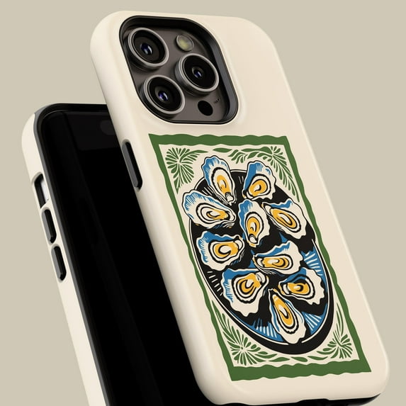 Blue Watercolor Oyster MagSafe Case for iPhone Samsung Coastal Summer ...