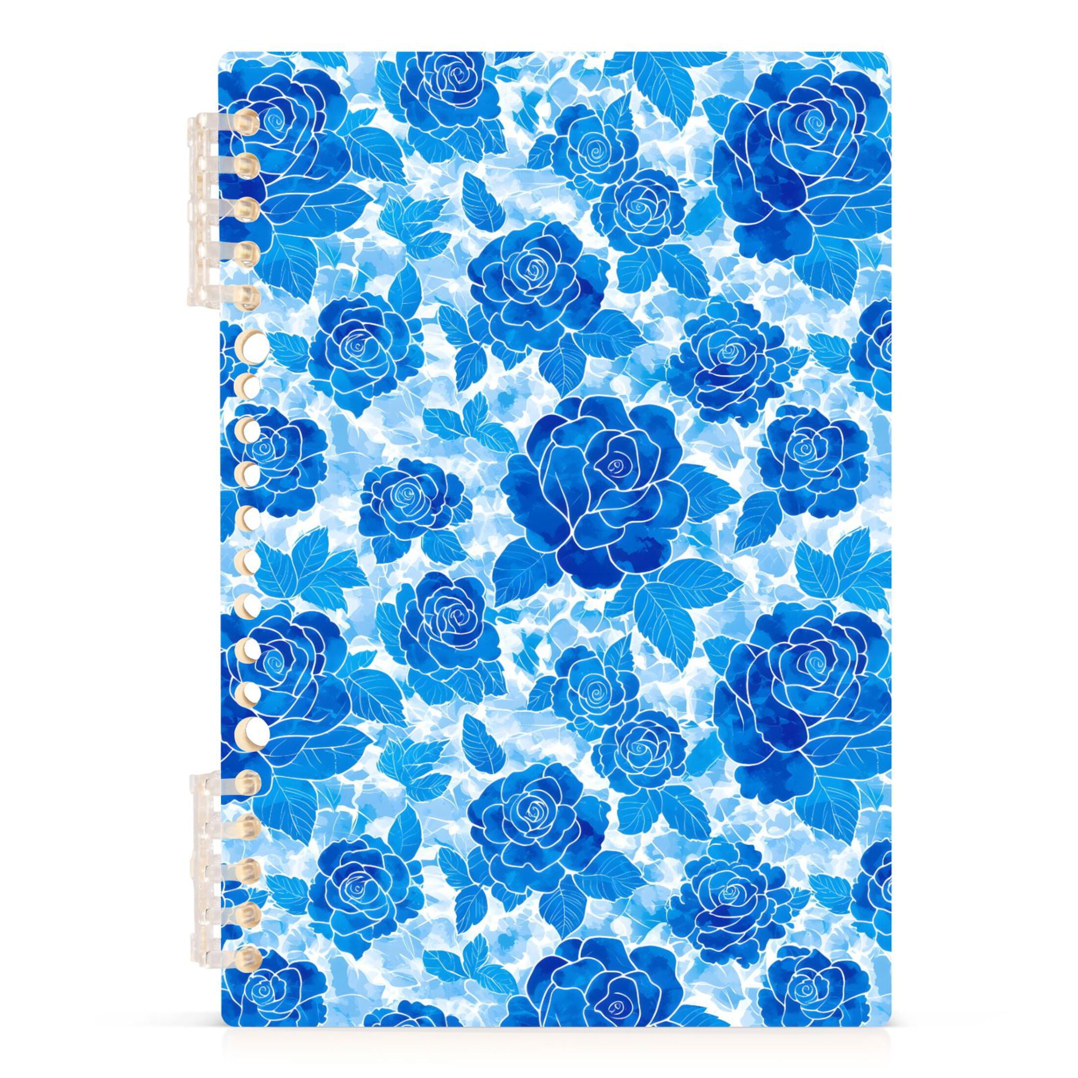 Blue Watercolor Roses Notebooks 1-subject Journal 60 Sheets A5 College ...