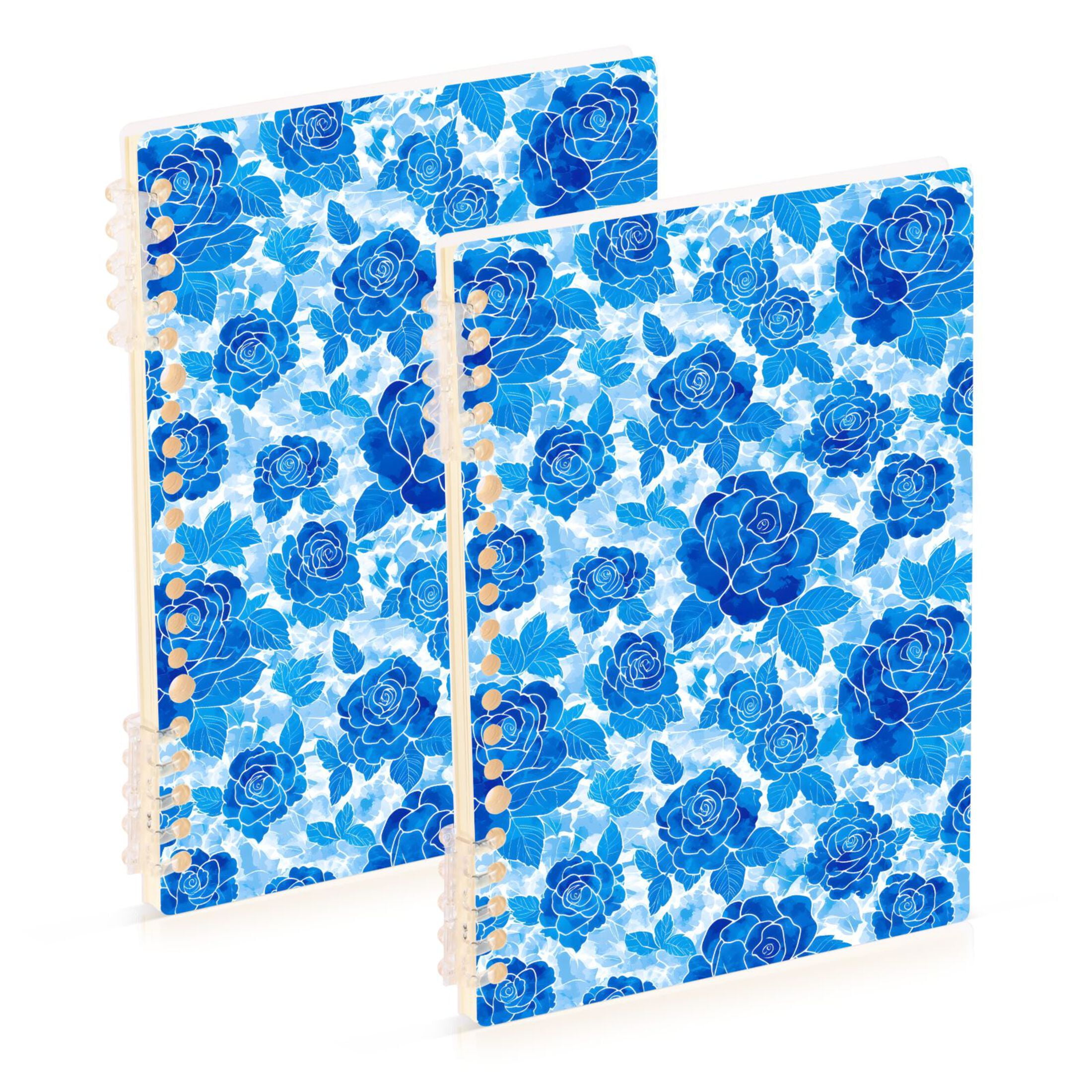 Blue Watercolor Roses Notebooks 2 Pcs 1-subject Journal 60 Sheets A5 ...