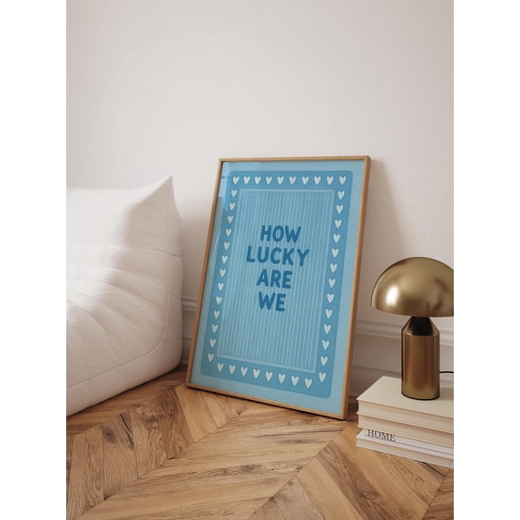 Blue Watercolor Style Love Quote Print Romantic Home Wall Art Home ...