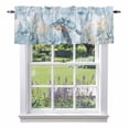 Blue Watercolor Valances for Windows, Sea Turtles Jellyfish Corals ...