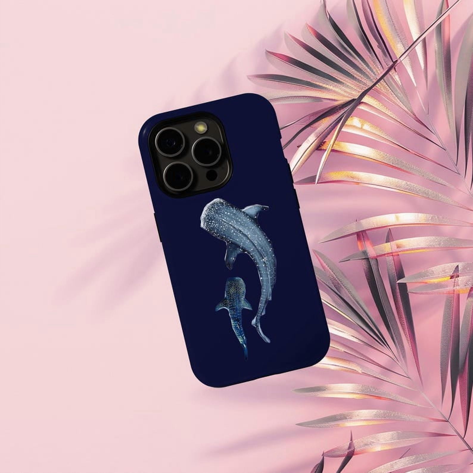 Blue Watercolor Whale Pattern Phone Case for iPhone 11 12 13 14 15 16 ...