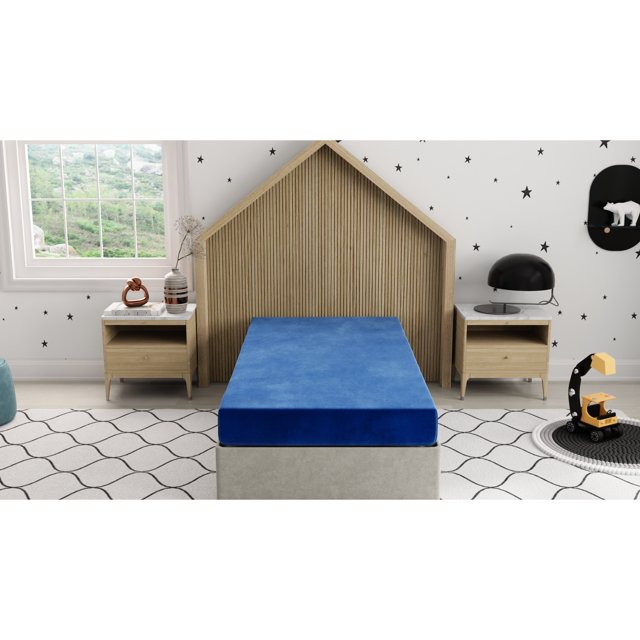Blue Waterproof Mattress 7" - Foam With Memory Comfort And Long-term ...