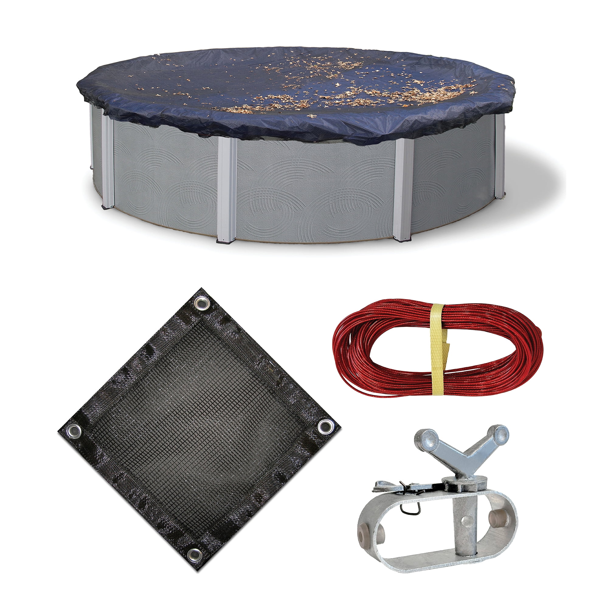 Blue Wave 30' Round Above-Ground Pool Leaf Net Cover with 3-ft Overlap ...