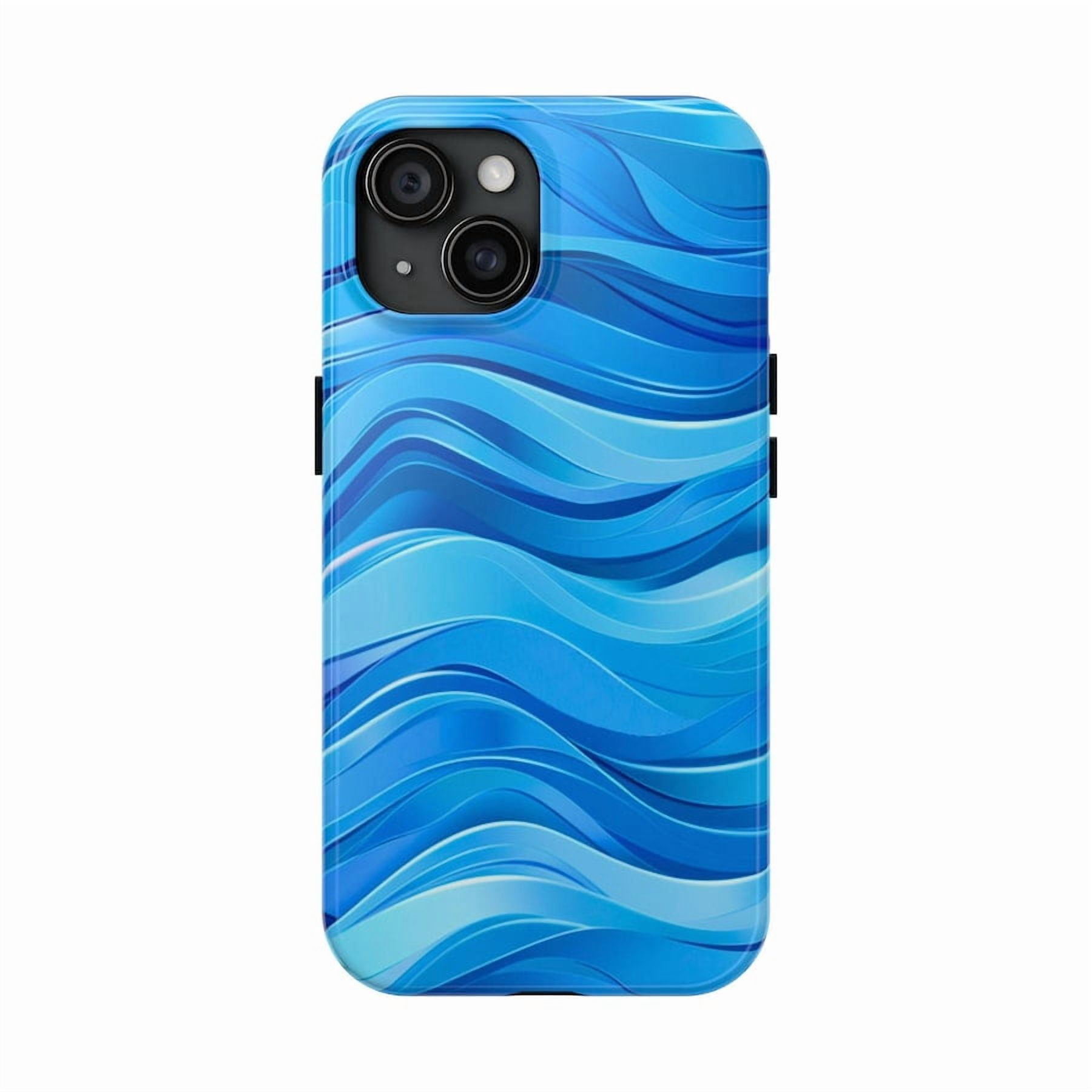 Blue Wave Abstract Style Case for iPhone 11 12 13 14 15 16 17 Pro Max ...